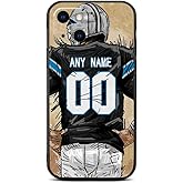 Amazon.com: VNGDA Custom Name & Number Crystal Clear Football Case for ...