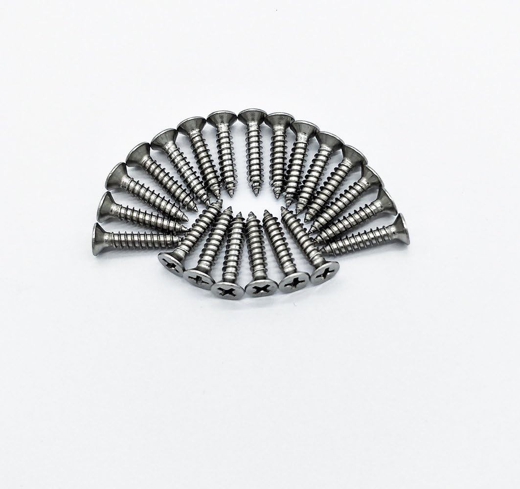 200pcs Qrity M4 Stainless Steel Self Tapping Screws Phillips Flat Head ...