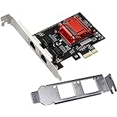 Amazon.com: Dual-Port PCIe X4 Gigabit Network Card 1000M PCI Express Ethernet Adapter with Intel ...