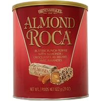 Amazon.com : Brown & Haley Almond DARK ROCA Canister, Individually ...