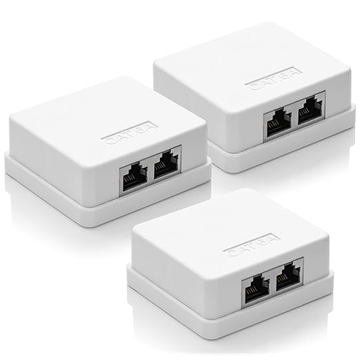 deleyCON CAT 6a Netzwerkdose 2X RJ45 Buchse FTP: Amazon.de: Elektronik