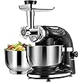 Amazon.com: Aifeel Stand Mixer, 8.5QT+ 6QT Two Stainless Steel Bowls Electric Food Mixer, 7 in 1 ...