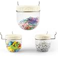 Amazon.com: G.CORE Peg Board Organizer Clear Jars - 3 Pack Large ...