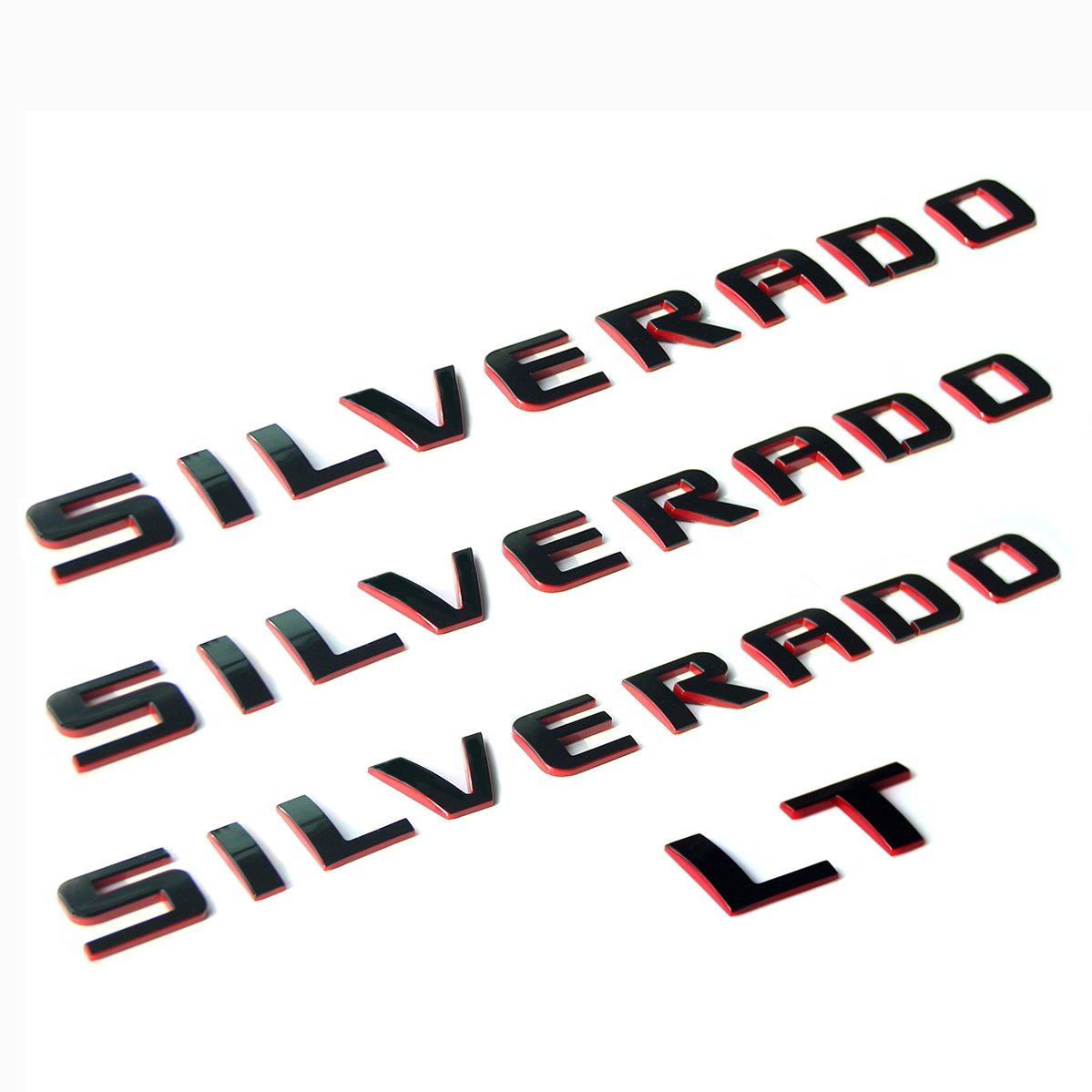 Yoaoo 3X OEM Silverado Plus LT Letter Emblems 3D Badge Compatible with ...