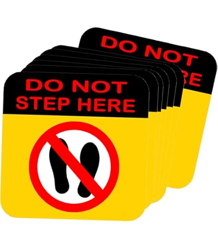 Watch Your Step Sign HOMEMAXS 20 Pcs No Step Sticker Labels Safety ...