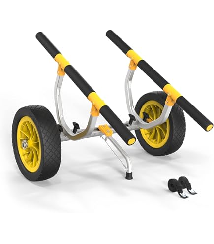 Heavy Duty Kayak Cart 220lbs Foldable Canoe Dolly Beach Cart Trolley ...