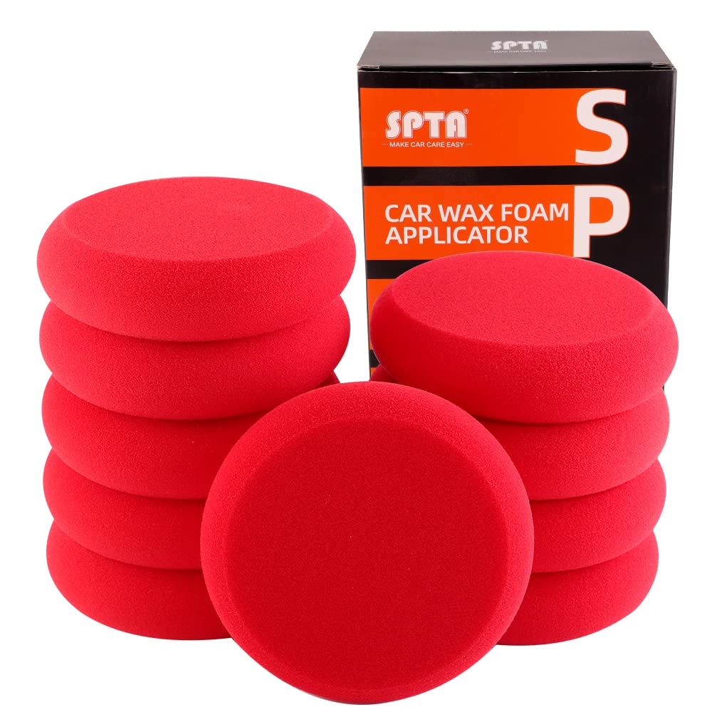 SPTA Foam Applicator Pads, 4 Inch Round Shape Side Pressing Hand ...