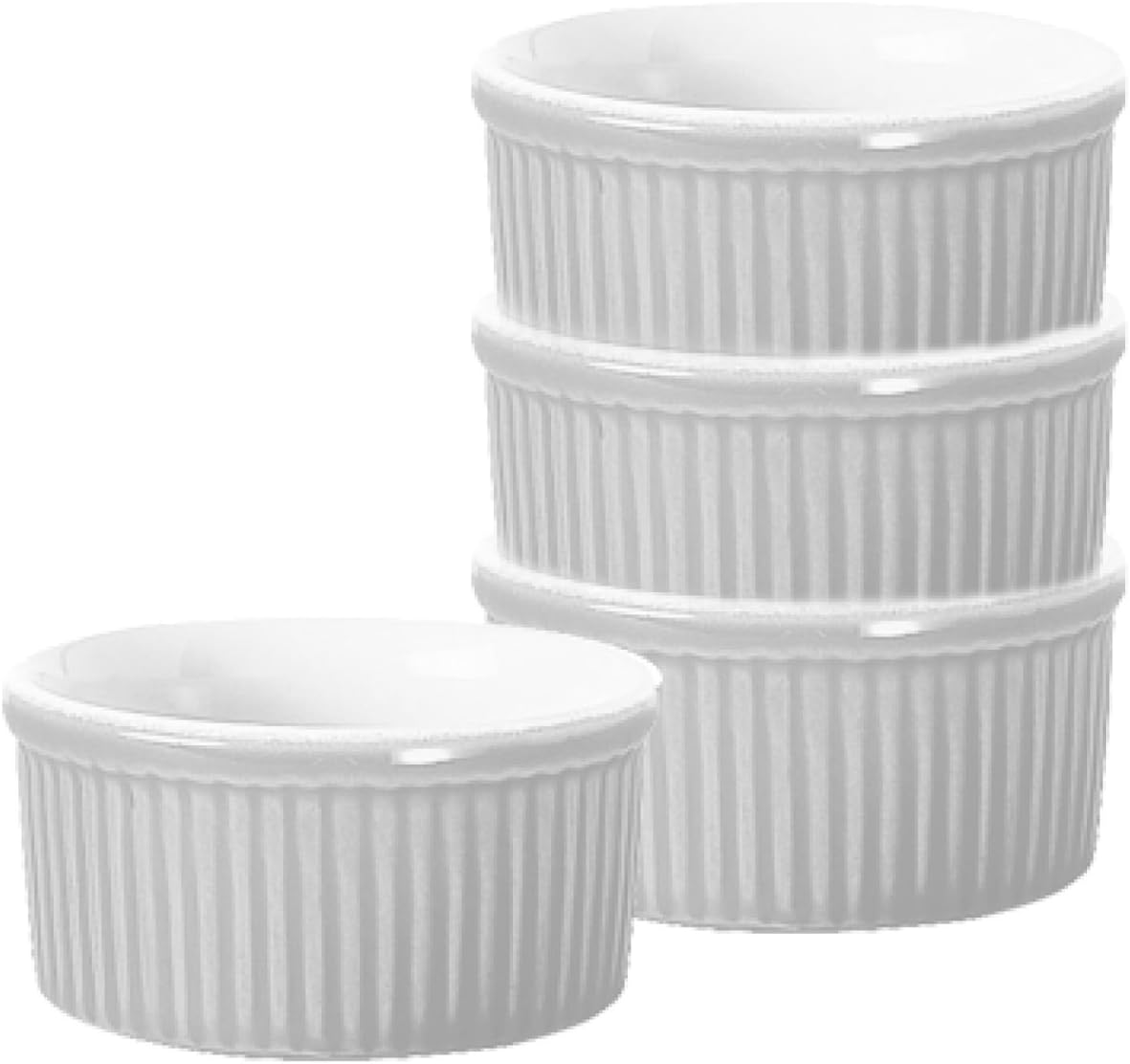 Amazon.com: Emile Henry 6-Ounce Ramekins, Set of 4, White: Kitchen & Dining