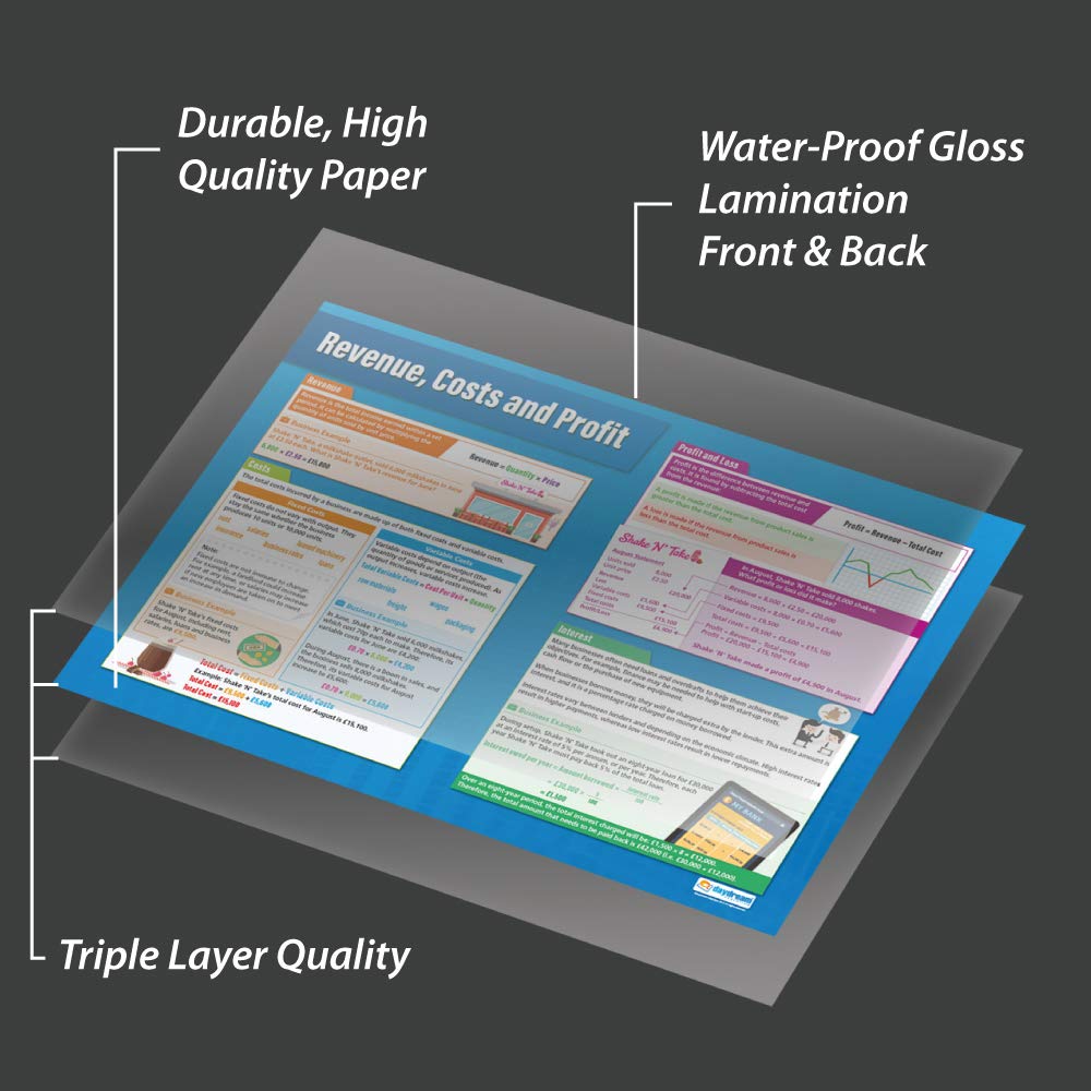 Revenue, Costs and Profit | Business Posters | Laminated Gloss Paper ...