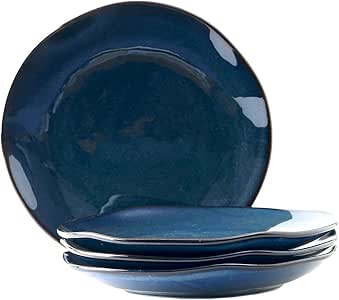 Amazon.com | Tuxton Home Artisan Night Sky Blue 10-1/4" Round Reactive ...