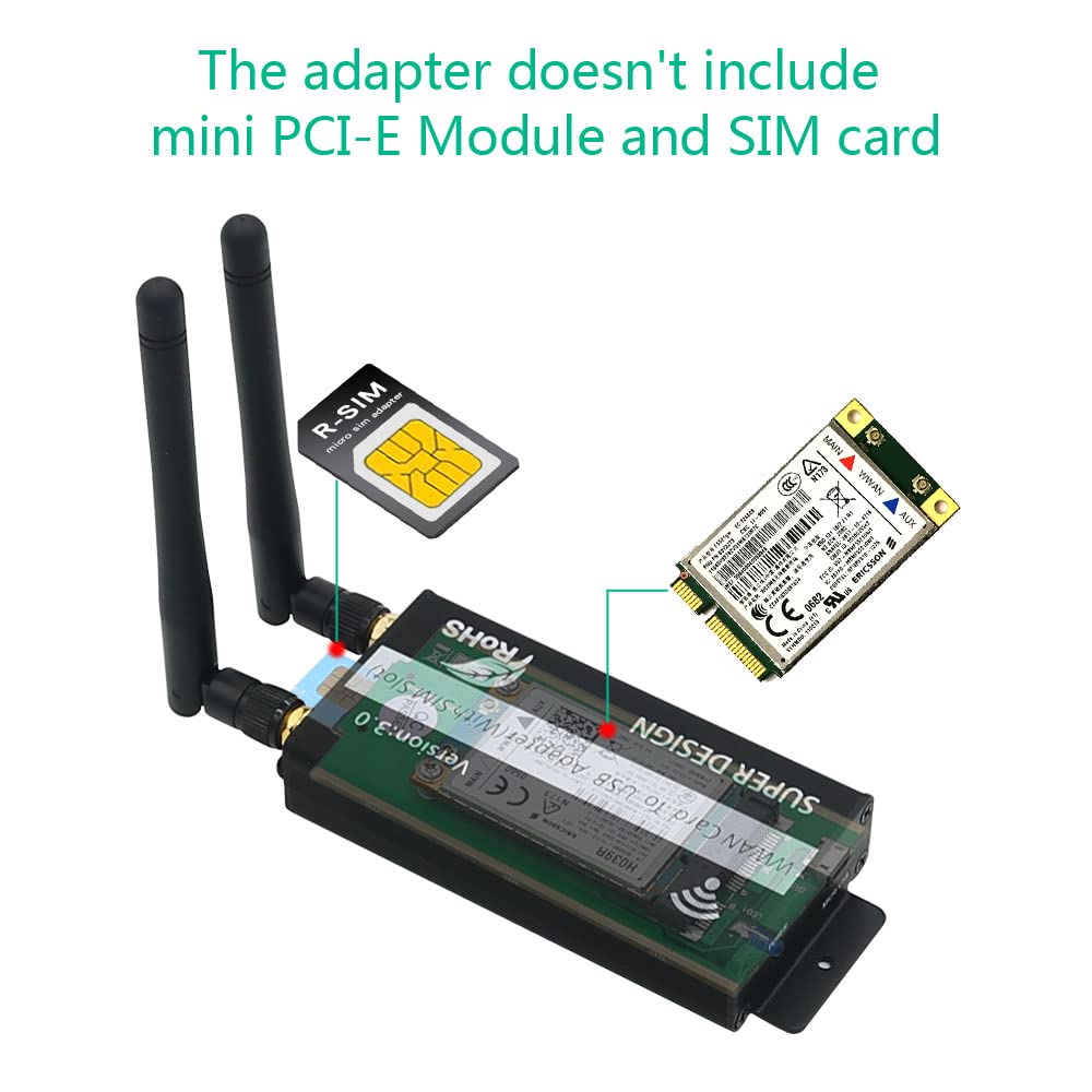 Mua Mini PCI-E to USB Adapter with SIM Card Slot, WWAN/LTE Module Upgrade for 3G / 4G Network ...