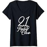 Amazon.com: 21 Party Crew, Matching, Group Women 21st Birthday Tank Top ...