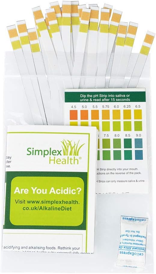 SimplexHealth pH Dual Test Strips to Test Urine & Saliva (50 Strips ...