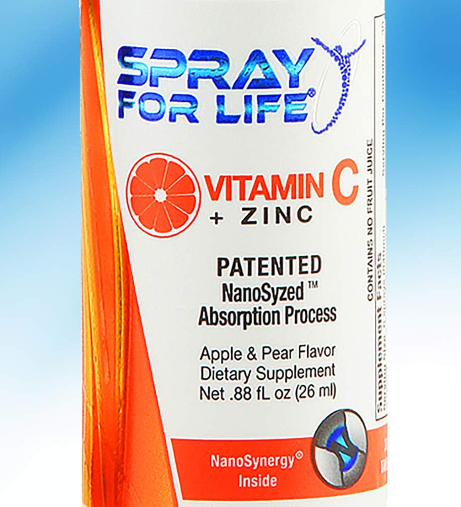 Spray for Life® Vitamin C (Pureway-C ®) Plus Zinc Spray - Non-Synthetic ...