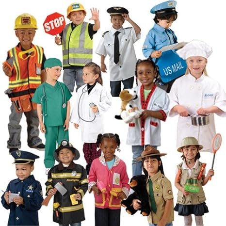 Amazon.com: Community Helpers Outfits / Costumes for Kids - Set of 13 ...