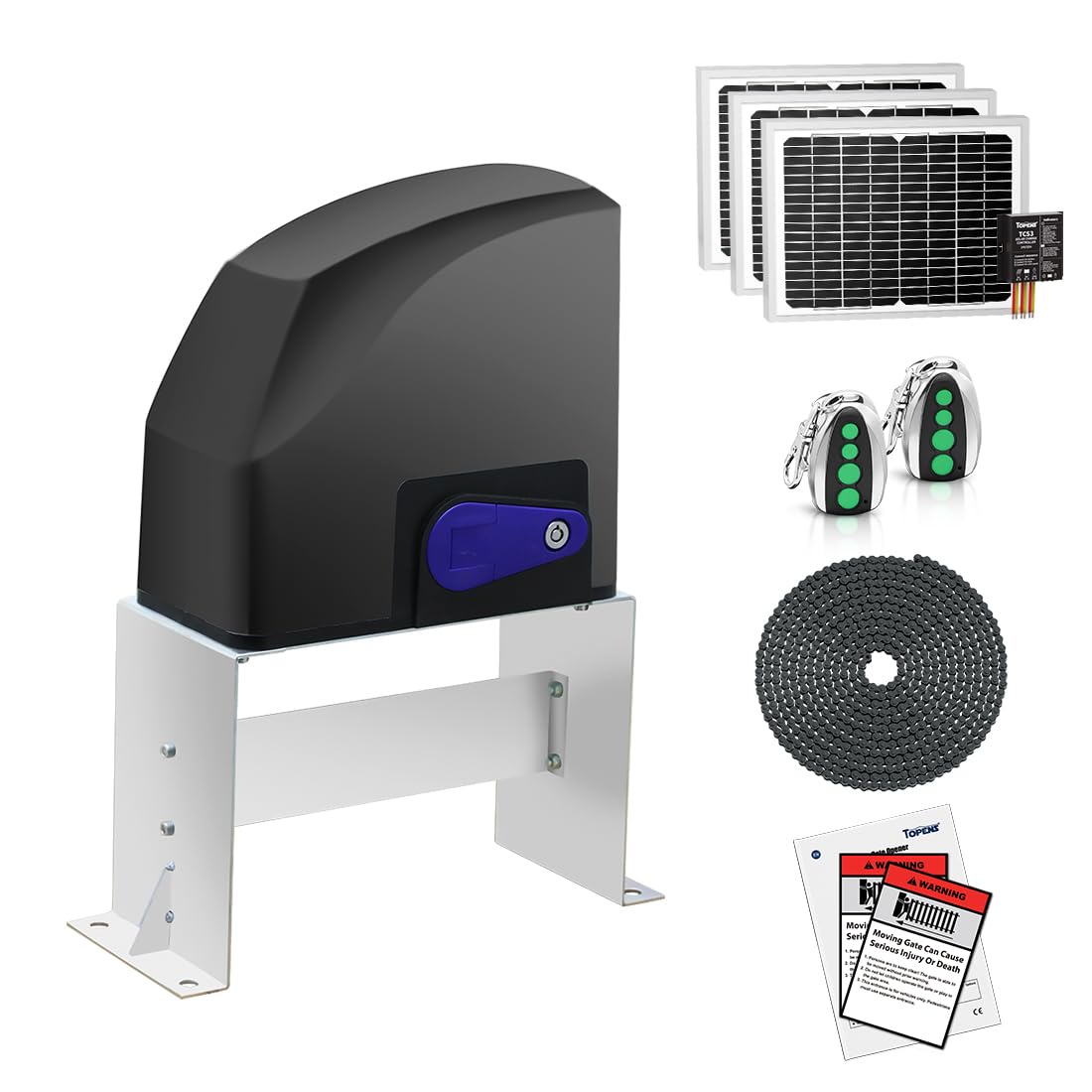 Mua TOPENS DKC500S Solar Sliding Gate Opener Chain Drive Automatic Gate ...