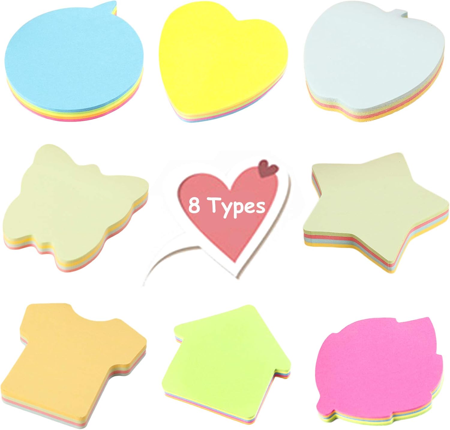 Cute Sticky Notes Set, Self-Sticky Notes Mini Detachable Notes, Animals ...