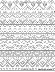 Color My Cover Notebook (Native American pattern): Therapeutic notebook ...