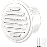 4inch 304 Stainless Steel Air Vents Cover, piiyoosnn Louvered Grille Cover Vent Flat Ducting Air ...