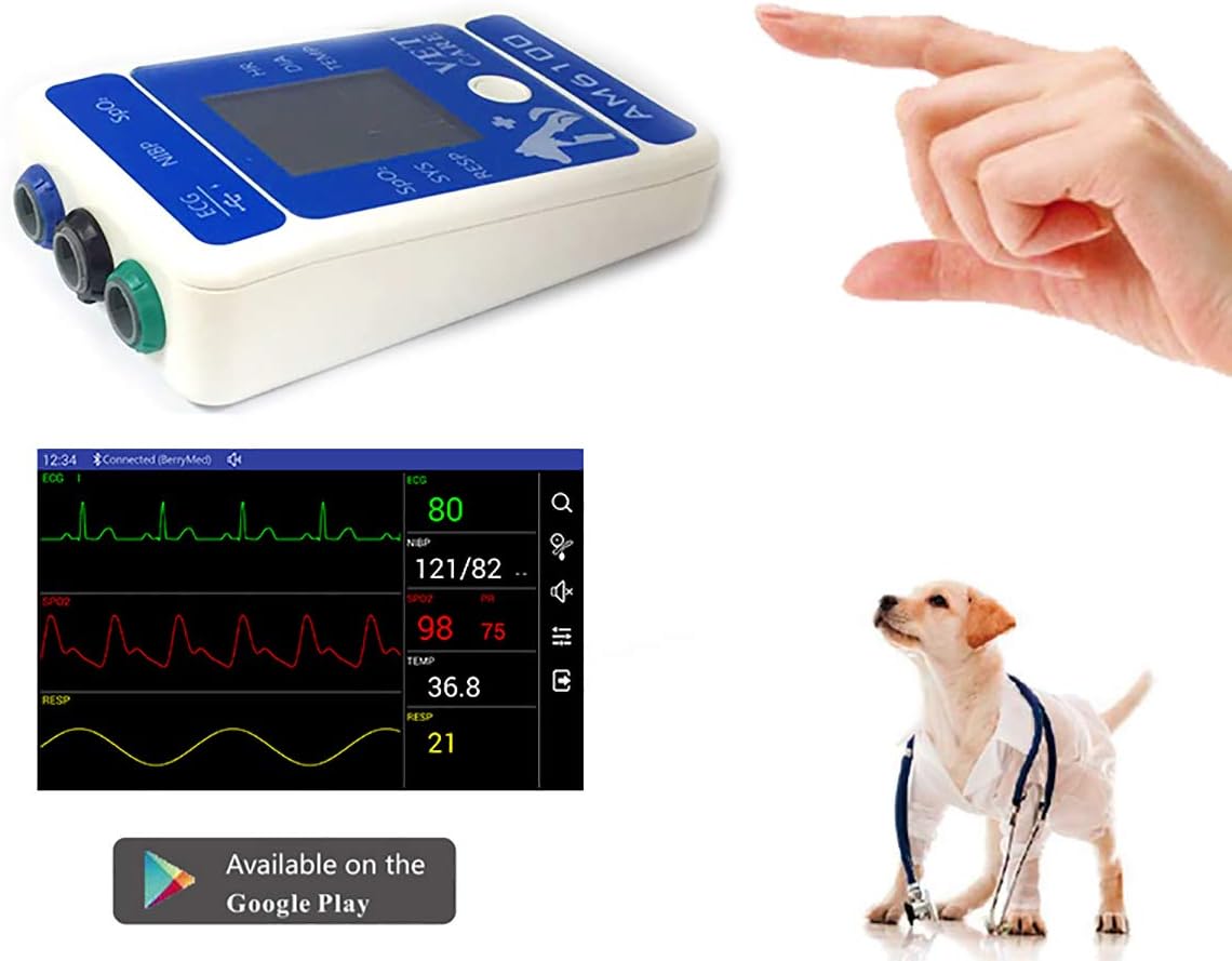 Veterinary Monitor for Pet, Monitoring 6 Parameter for Animal (include ...