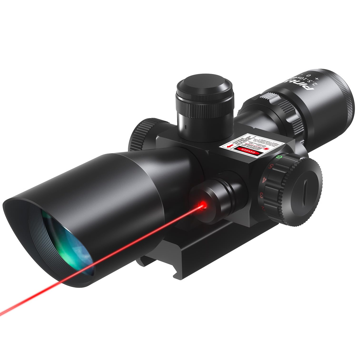 Pinty 2.5-10x40 Red Green Illuminated Mil-dot Tactical Rifle Scope with ...