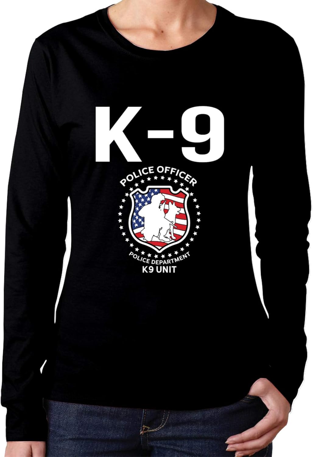 WEADSFCD Police K9 Unit Women's Loose Fit T Shirts Cotton Casual Crew ...