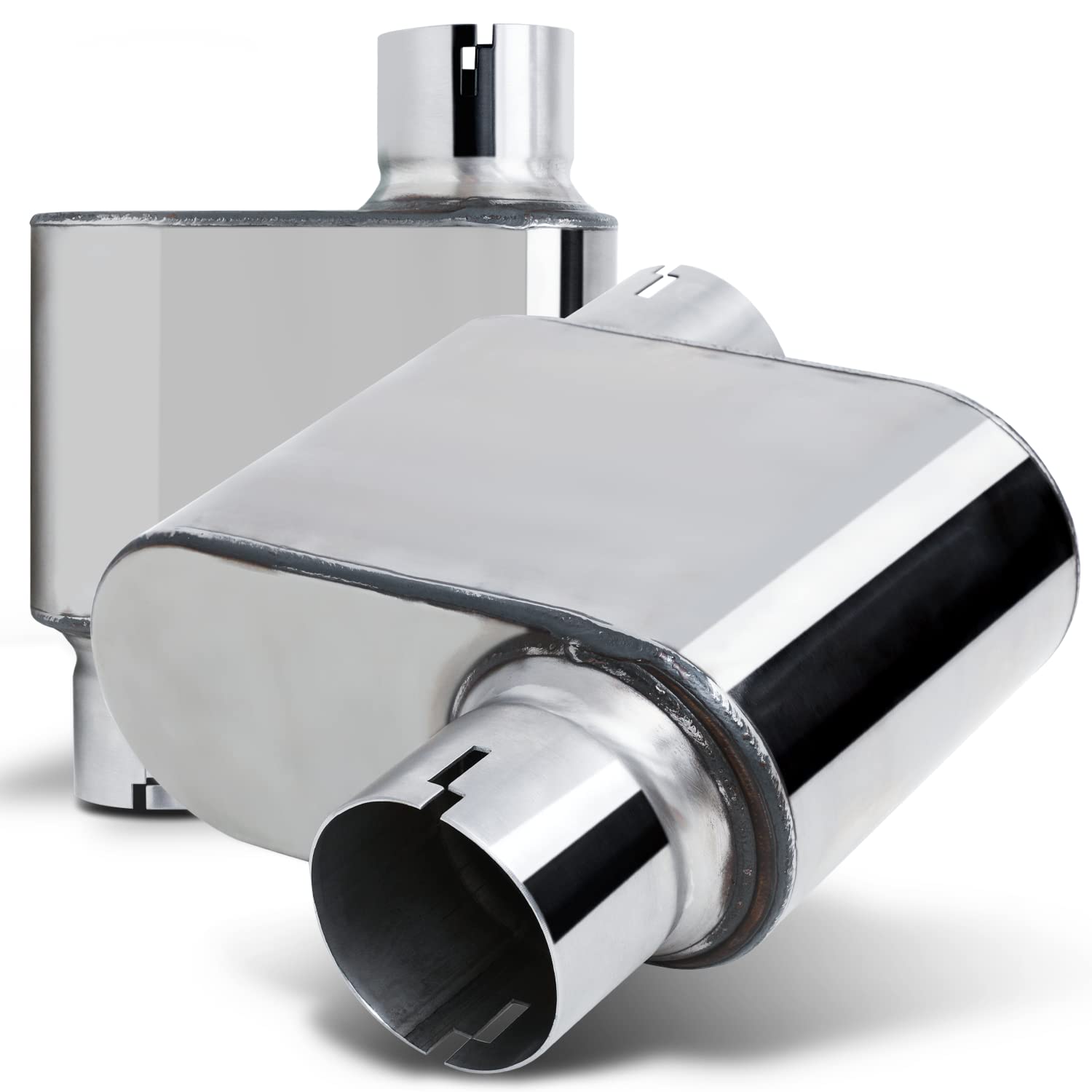 Mua M-AUTO Single Chamber Muffler, 3" Inside Inlet and Outlet Universal ...