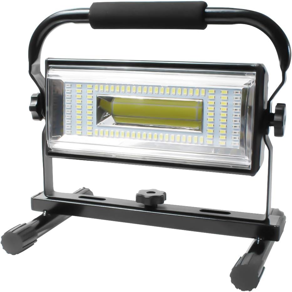 AF-WAN LED Baustrahler Akku 100W Baulampe Arbeitsleuchte mit 6 ...