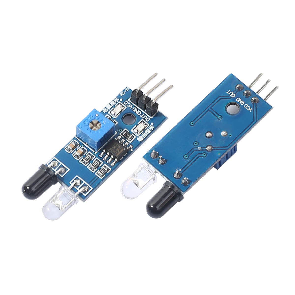 IR Infrared Obstacle Avoidance Sensor 2pcs IR Transmitting and ...