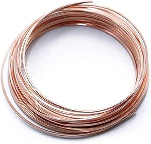 Amazon.com: Solid Bare Copper Wire Square, Bright, Dead Soft, 20 Feet ...