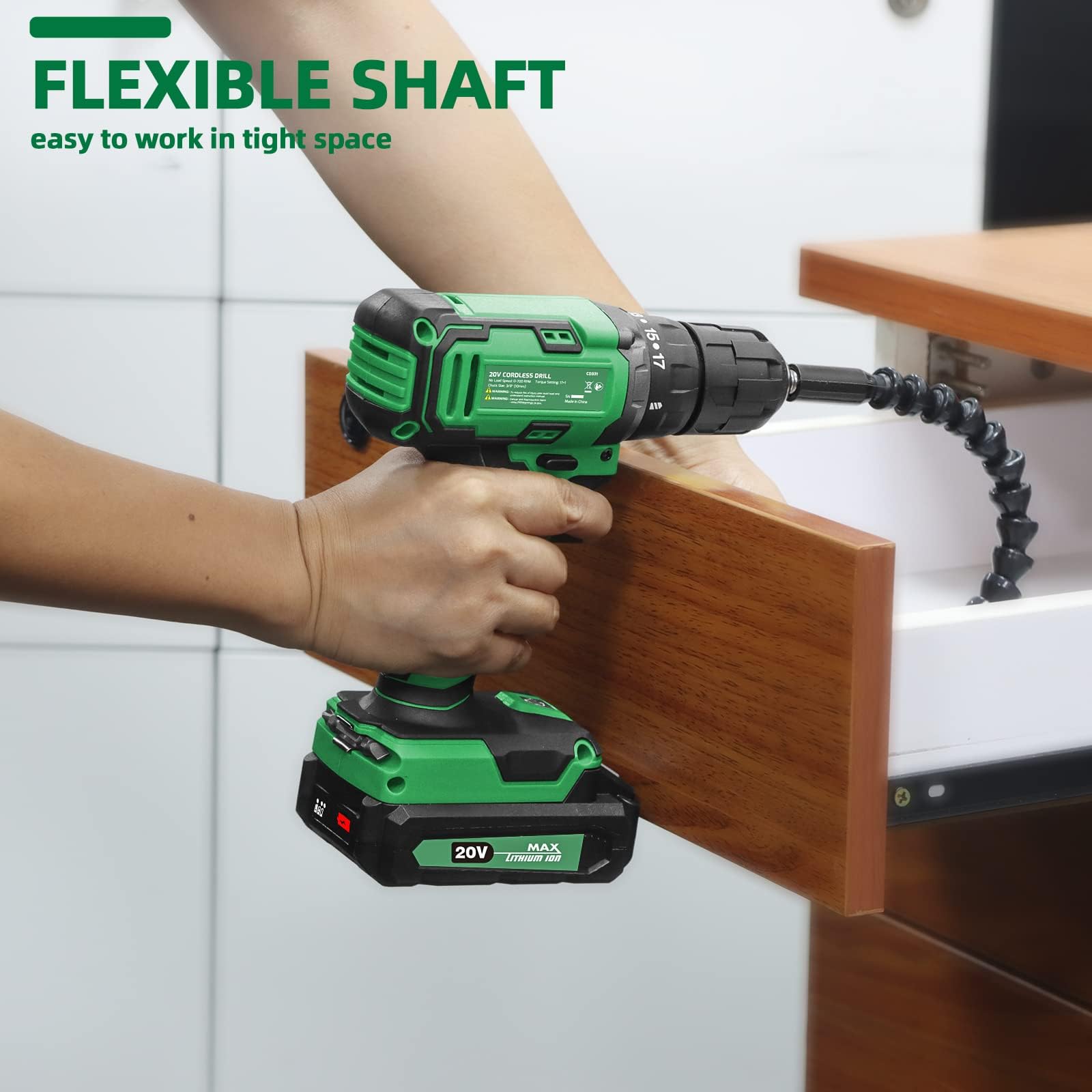 Mua ALTOCRAFT Cordless Drill/Driver Kit 3/8",20V Max Electric Battery ...