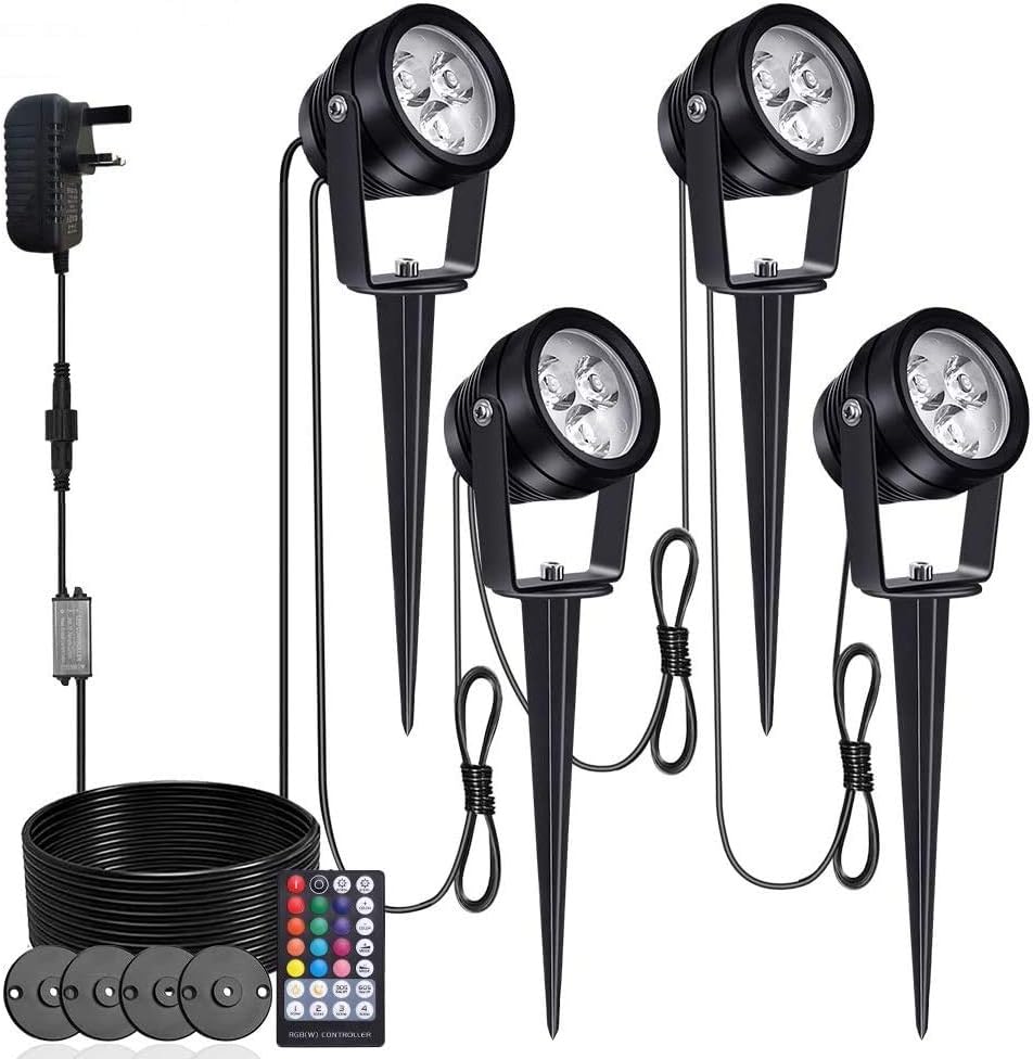 Color Changing LED Landscape Spotlights 12W Landscape LED Lighting IP66 ...
