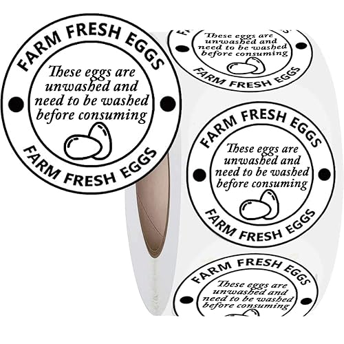 2 Inch Farm Fresh Eggs Carton Labels Farm Fresh Egg Unwashed Handling ...