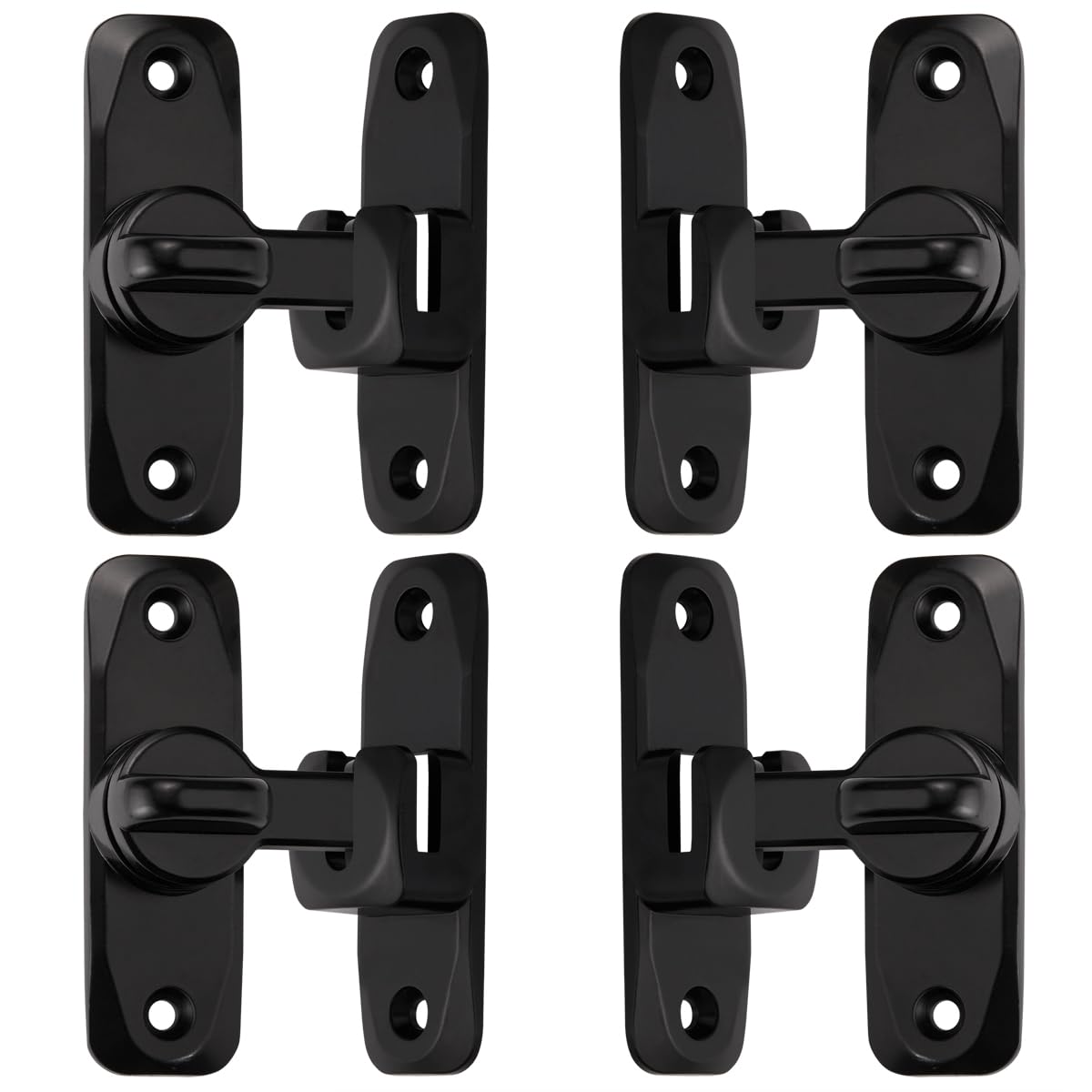 INIRET 4 Pack Barn Door Latches,90/180 Degree Gate Lock,Zinc Alloy Right Angle Door Lock Latch ...