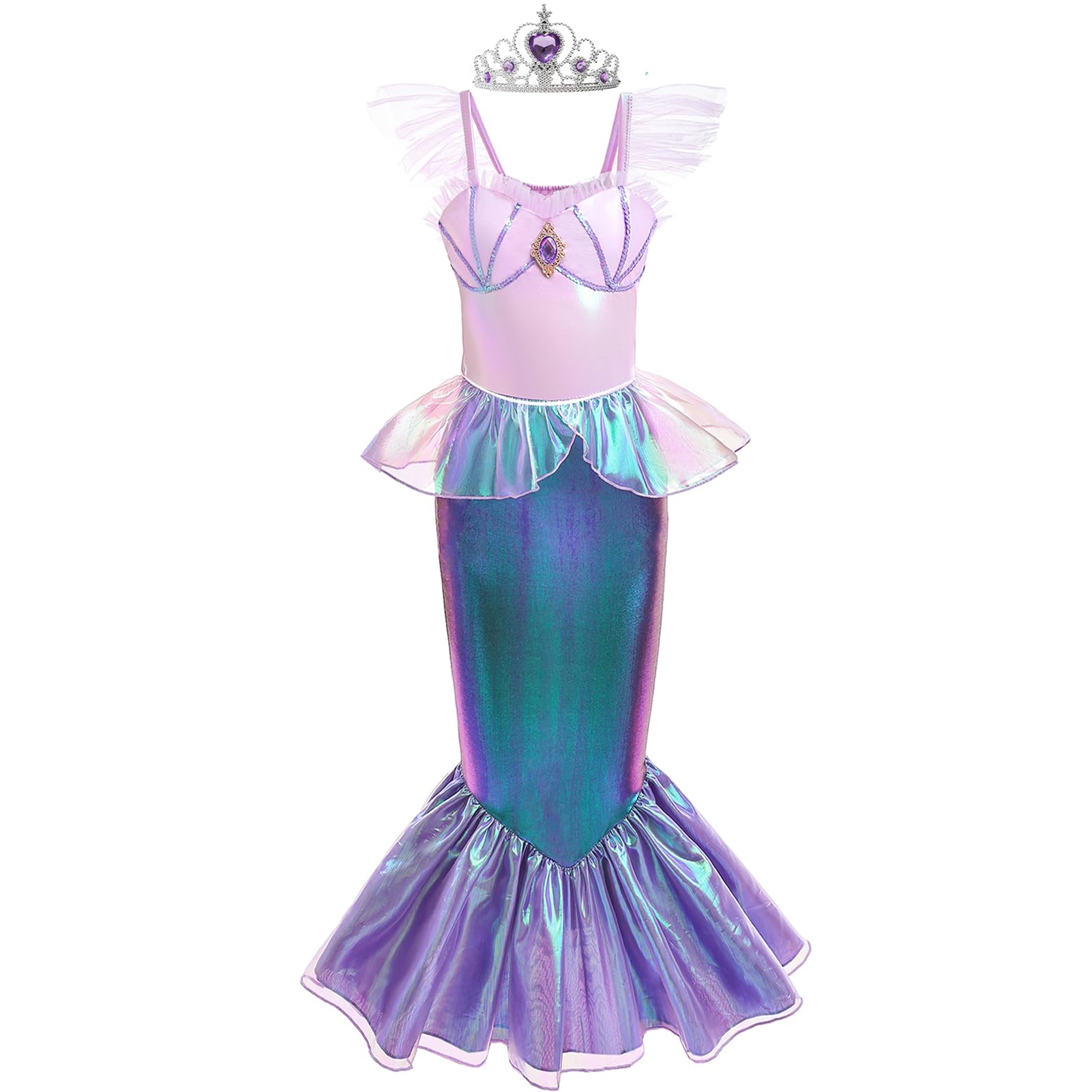 Danvren Princess Dress Up Little Girls Mermaid Costume Toddler Mermaid ...