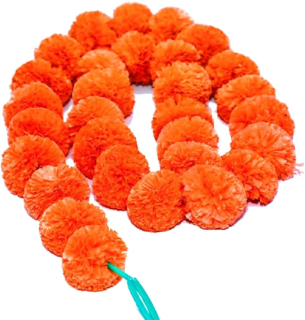Buy ROYYS Enterprises Marigold Fluffy Flowers Garlands for Decoration ...
