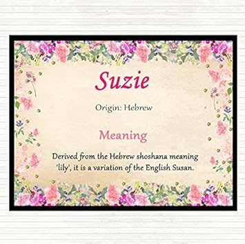 Suzie Name Meaning Mouse Mat Pad Floral: Amazon.co.uk: Office Products