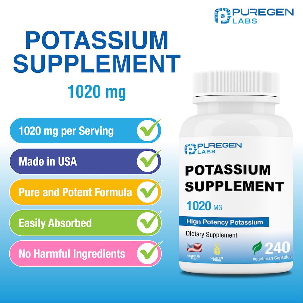 Mua Puregen Labs Potassium Bicarbonate Supplement 1020 mg | Non-GMO | Gluten Free | Made in USA ...