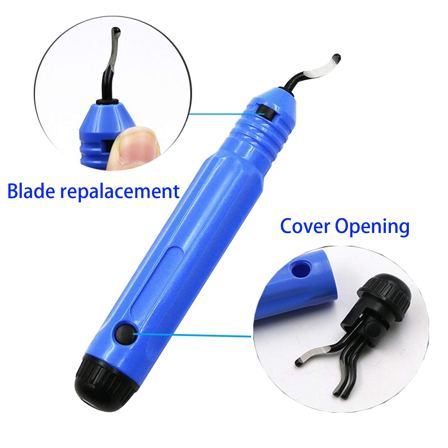 Deburring Tool Kit, 360 Degree Rotary Design of Deburring Blades Pen ...