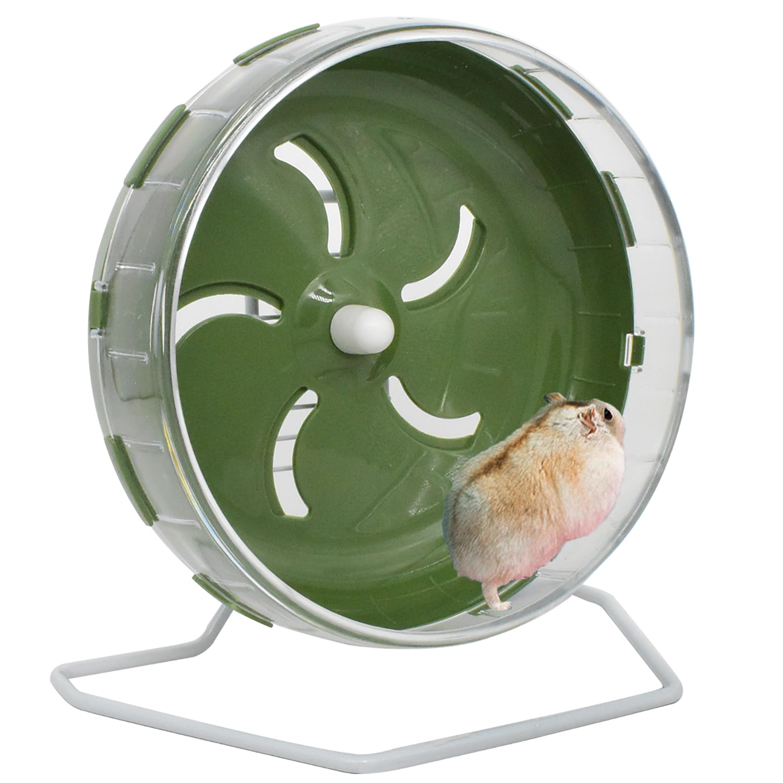 GKYZBB Green Hamster Wheel, 8.5 inch Silent Hamster Exercise Running Wheel with Stand,Pet Small ...