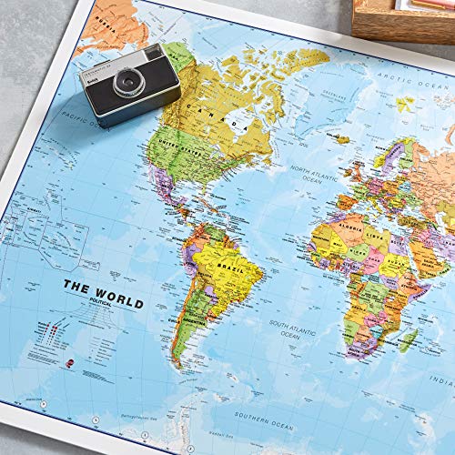 Maps International World Wall Map - Map Of The World Poster - Front ...