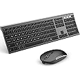 Amazon.com: Bluetooth Keyboard Mouse, Multi-Device Wireless Keyboard and Mouse Combo, Dual-Mode ...