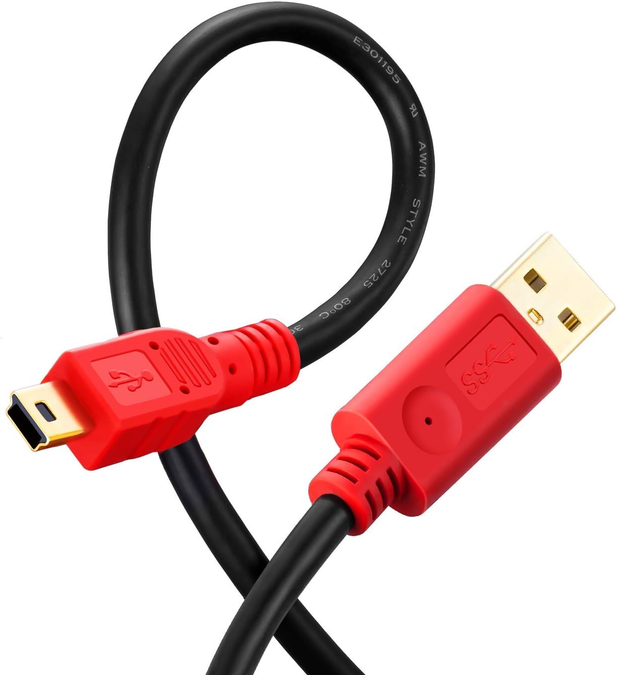 Cable mini usb 10 Metros, Uperatre 10m Mini USB Cable USB 2.0 Type A to ...