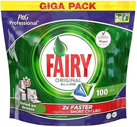 Fairy All in One Dishwasher Tablets (100 Pack) Original Capsules All in ...