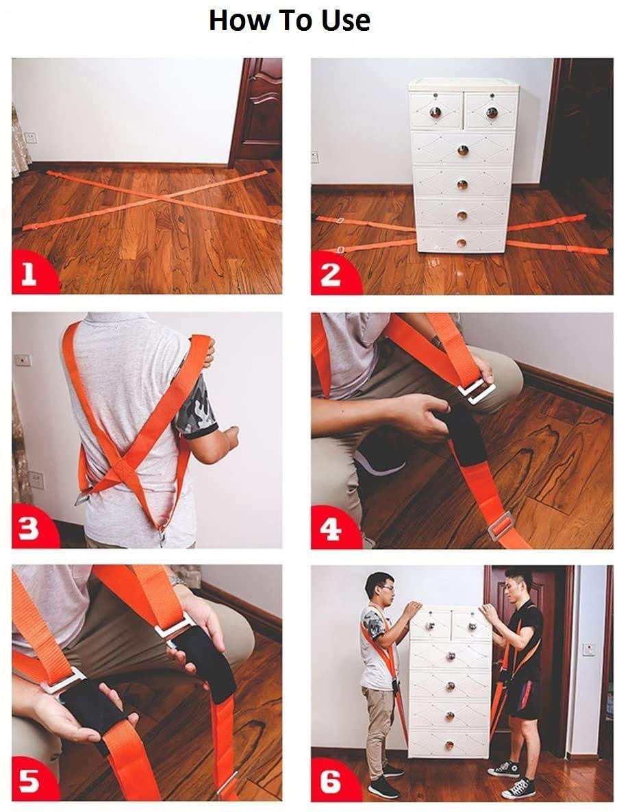 Mua Lifting and Moving Straps, 2 Person Shoulder and Wrist Moving Belts ...