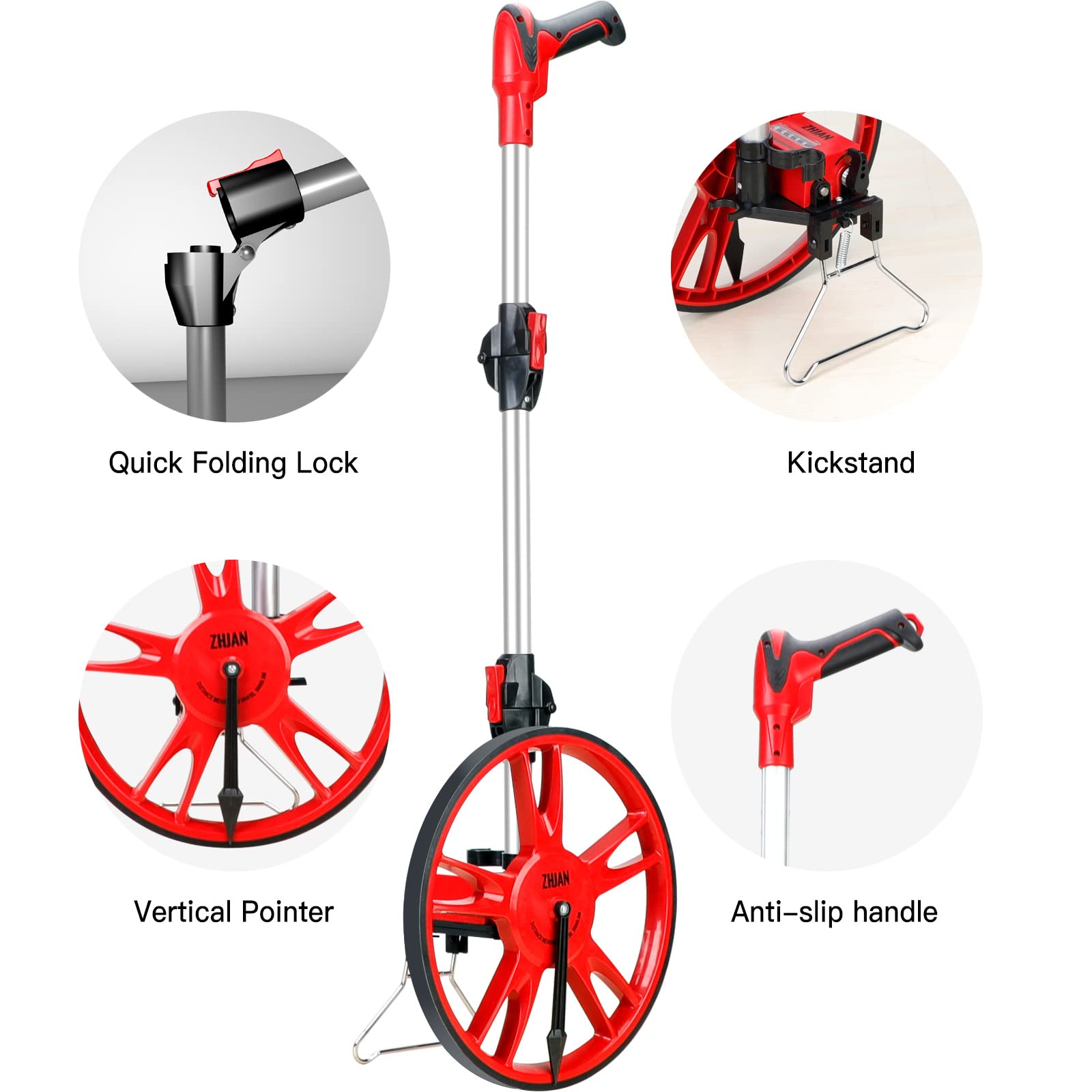Mua ZHJAN Measuring Wheel with Kickstand and Carrying Bag,with One key ...