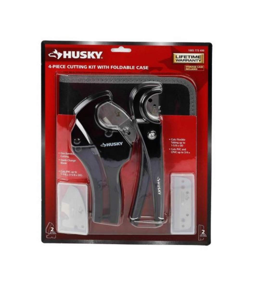 Husky 4-Piece PVC Cutting Kit with Foldable Pouch and Replacement ...