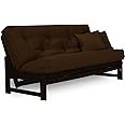 Amazon.com: Arden Dark Espresso (Near Black) Futon Set Queen Size ...