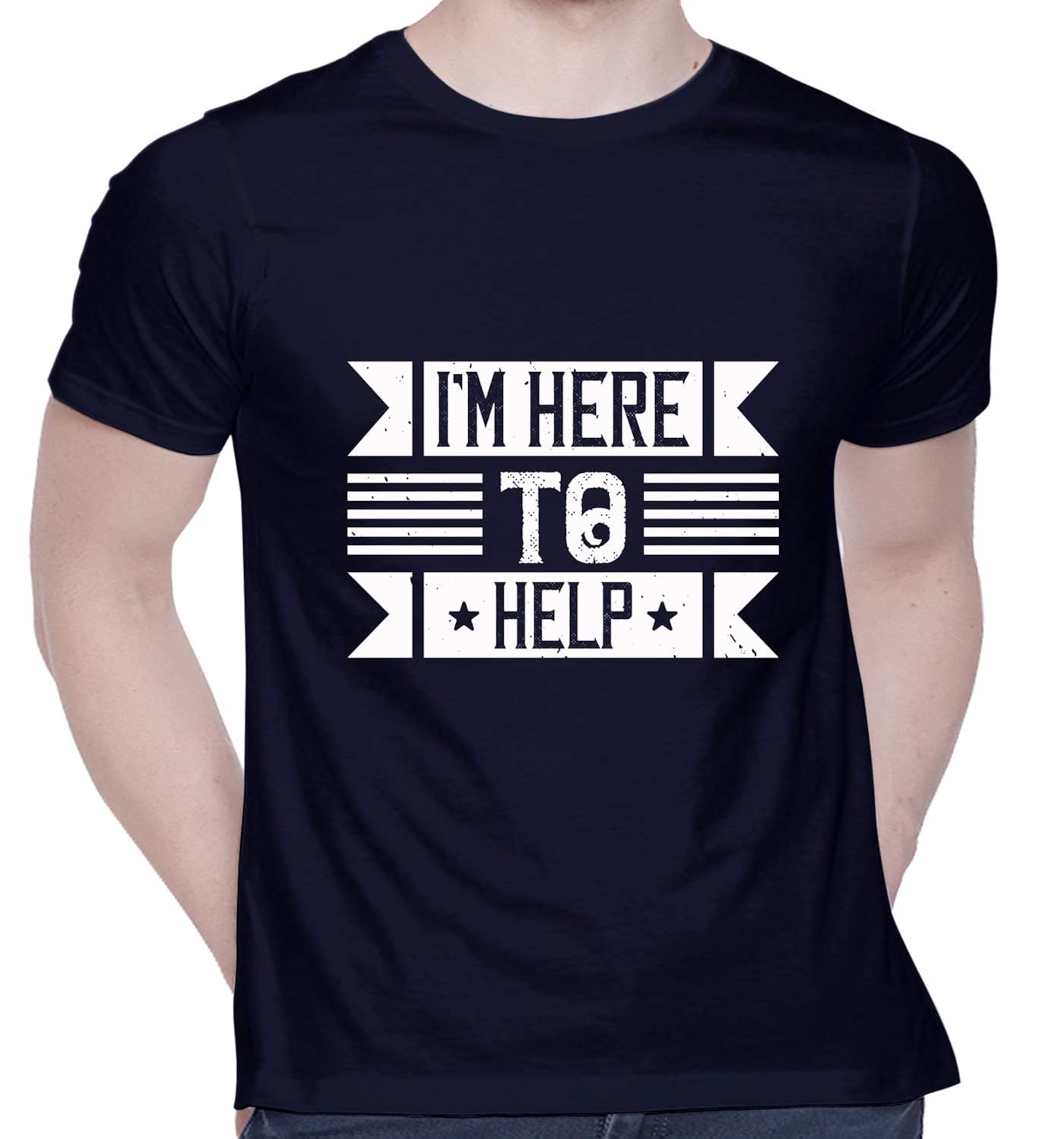 Buy CreativiT Graphic Printed T-Shirt for Unisex I'm Here to Help ...