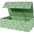 Amazon.com: LFBOX Green Leaves Gift Box with Magnetic Lids 13.8x8.3x4.4 ...